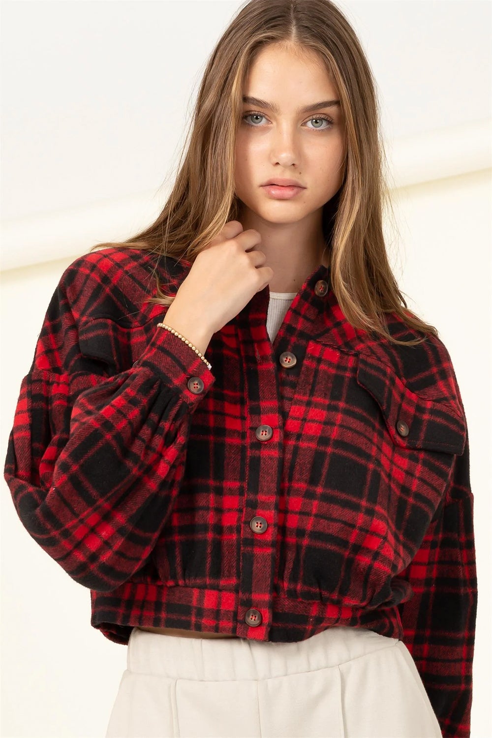 plaidacious red + black jacket | DylanNICOLE boutique | DylanNICOLE a ...